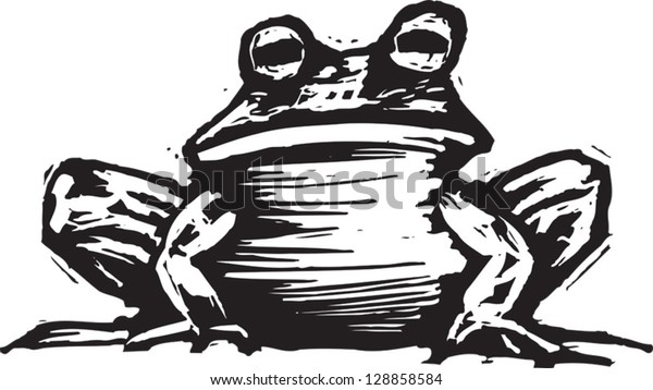 Black White Vector Illustration Toad 스톡 벡터(로열티 프리) 128858584 | Shutterstock