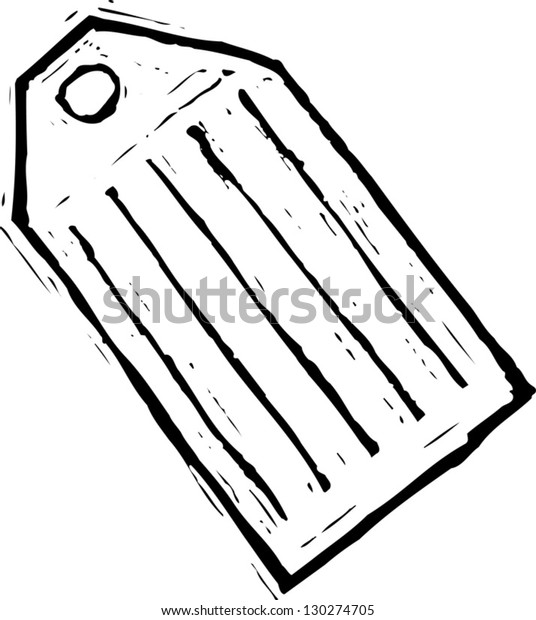 Black White Vector Illustration Toe Tag Stock Vector (Royalty Free ...