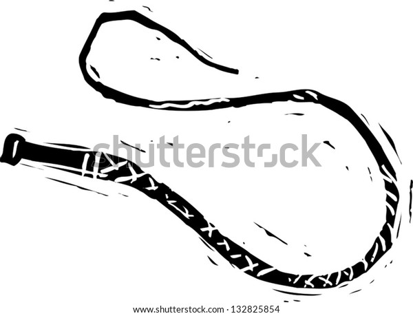 Black White Vector Illustration Whip Stock Vector (Royalty Free ...