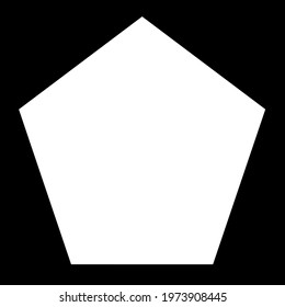 Black White Vector Image Pentagon Shape Stock Vector (Royalty Free ...