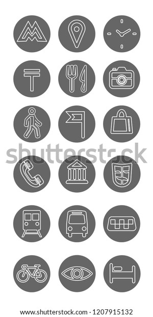 Black White Vector Line Pictograms Vector Stock Vector (Royalty Free ...