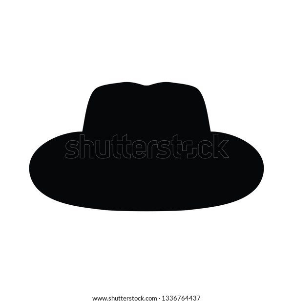 Black White Vector Silhouette Stetson Hat Stock Vector (Royalty Free ...