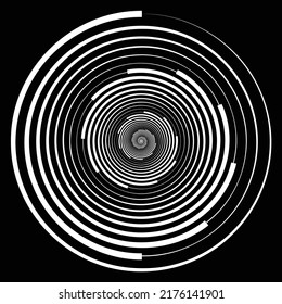 Black White Vector Spiral Line Art Stock Vector (Royalty Free ...