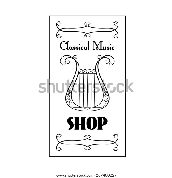 Black White Vintage Poster Classical Music Stock Vector (Royalty Free ...