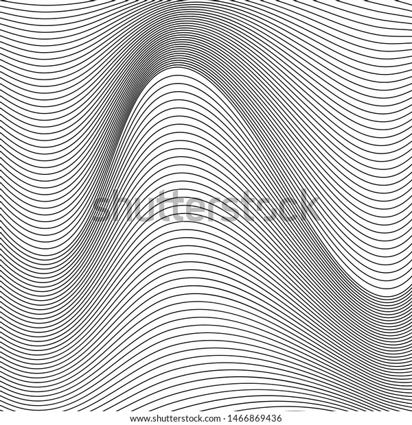 Black White Wavy Lines Background Stock Vector (Royalty Free ...