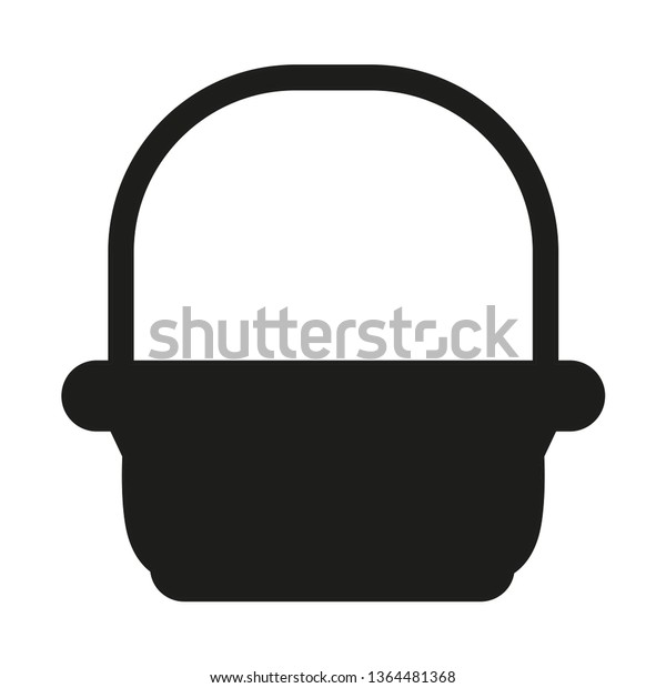 Black White Wicker Basket Side View: เวกเตอร์สต็อก (ปลอดค่าลิขสิทธิ์ ...