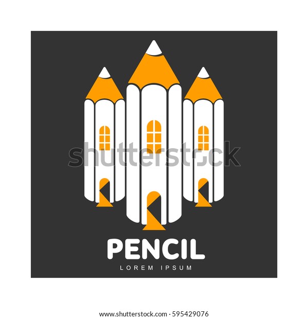 Black White Yellow Logo Template Three Stock Vector (Royalty Free ...