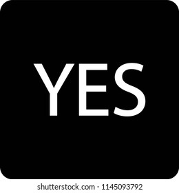 Black White Yes Icon Stock Vector (Royalty Free) 1145093792 | Shutterstock