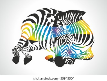 Zebra Face Color Brushstroke African Animals Stock Vector (Royalty Free ...