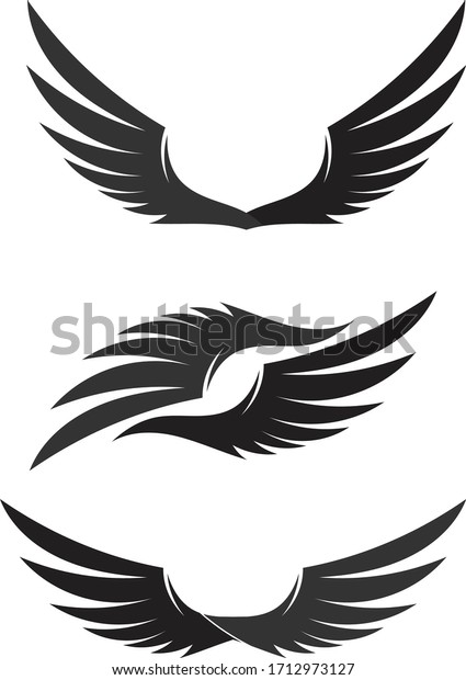 Black Wing Logo Symbol Professional Designer Stock Vector (Royalty Free ...