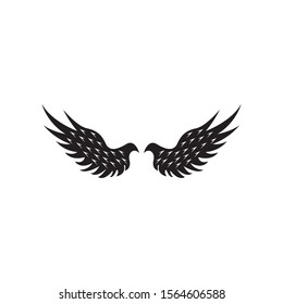 Black Wing Logo Symbol Vector Template Stock Vector (Royalty Free ...