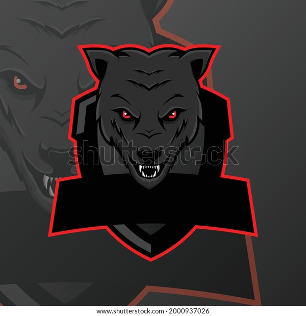 Black Wolves Mascot Esport Logo Design Stock Vector (Royalty Free ...