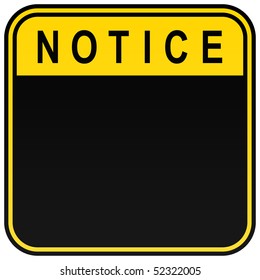 Black Yellow Blank Notice Warning Sign: เวกเตอร์สต็อก (ปลอดค่าลิขสิทธิ์ ...