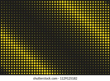 Black Yellow Halftone Background Vector Illustration Stock Vector ...