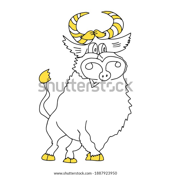 Black Yellow Outline Hand Drawing Vector Stock Vector (Royalty Free ...