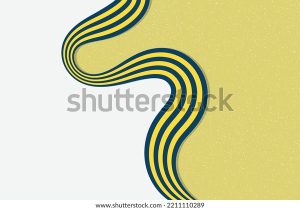 Black Yellow Wavy Lines On White Stock Vector (Royalty Free) 2211110289 ...