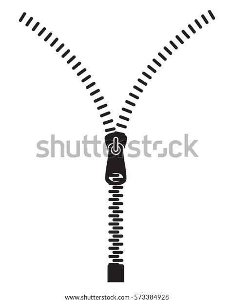 Black Zip Stock Vector (Royalty Free) 573384928