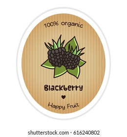 Blackberry Label Vector Illustration Stock Vector (Royalty Free ...