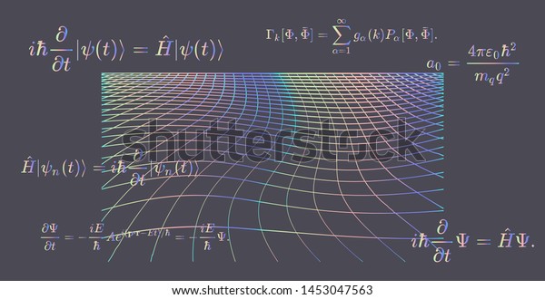 Blackboard 3d Shapes Fundamental Quantum Mechanics Stock Vector ...