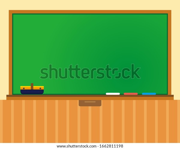 Blackboard Vector Illustration Illustration School Classroom Stock ...
