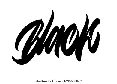 Blackhandwritten Vector Lettering Design Vector Calligraphy Stock ...