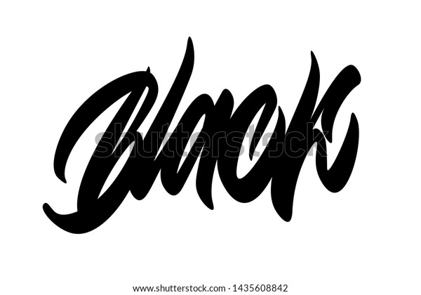 Blackhandwritten Vector Lettering Design Vector Calligraphy Stock ...