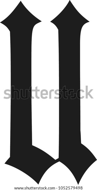 Blackletter Modern Gothic Font Petrix Stock Vector (Royalty Free ...
