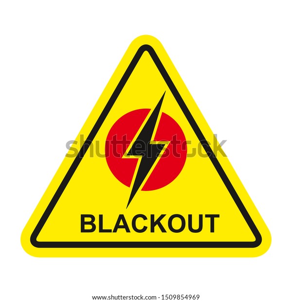Blackout Icon Power Outage Icon Stock Vector (Royalty Free) 1509854969