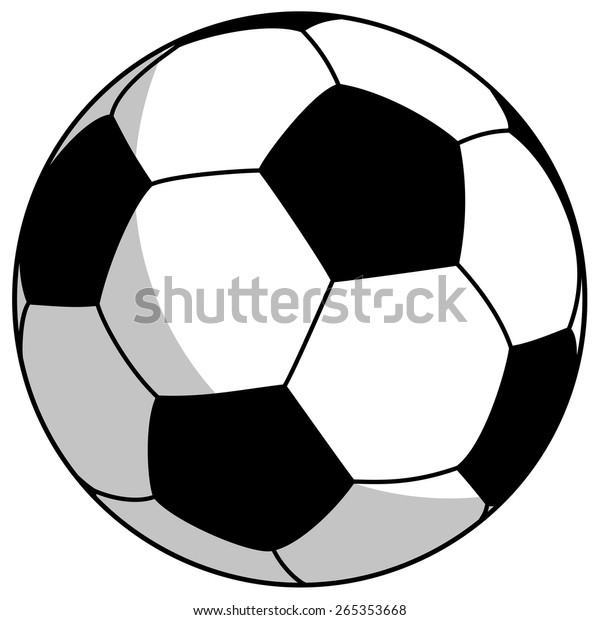 Blackwhite Football Shadow Simple Vector Illustration Stock Vector ...