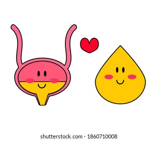 Bladder Urine On White Background Symbol Stock Vector (Royalty Free ...