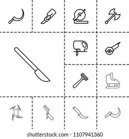 Blade Icon Collection 13 Blade Outline Stock Vector (Royalty Free ...