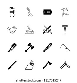 Blade Icon Collection 16 Blade Filled Stock Vector (Royalty Free ...