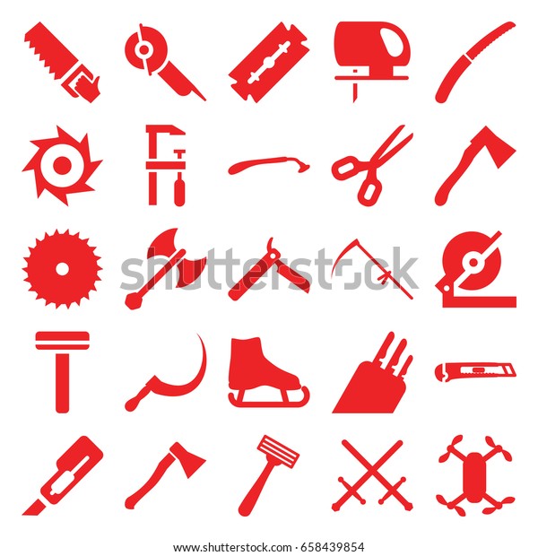 Blade Icons Set Set 25 Blade Stock Vector (Royalty Free) 658439854 ...