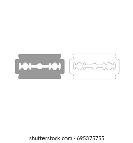 Blade Razor Grey Set Icon Stock Vector (Royalty Free) 695375755 ...