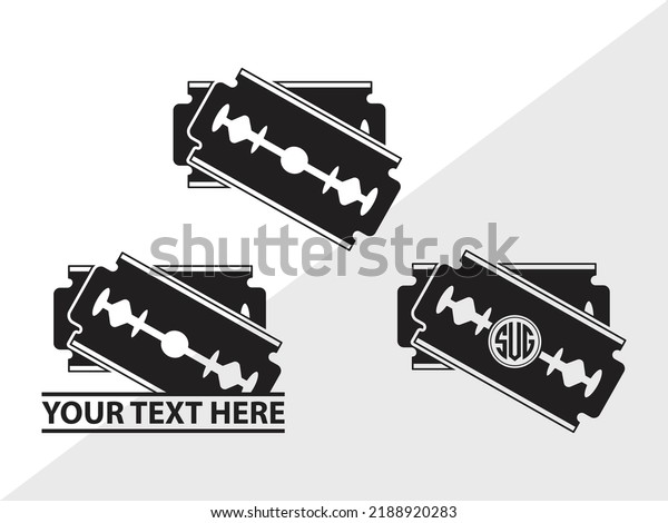 Blade Razor Monogram Svg Printable Vector Stock Vector (Royalty Free ...