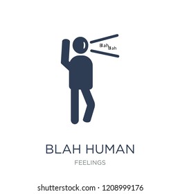 Blah Human Icon Trendy Flat Vector Stock Vector (Royalty Free ...