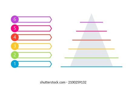 Blank 6 Level Pyramid Template Clipart: เวกเตอร์สต็อก (ปลอดค่าลิขสิทธิ์ ...