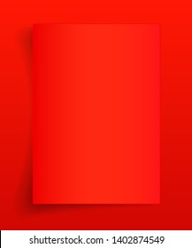 Blank A4 Sheet Red Paper Shadow Stock Vector (Royalty Free) 1402874549 ...