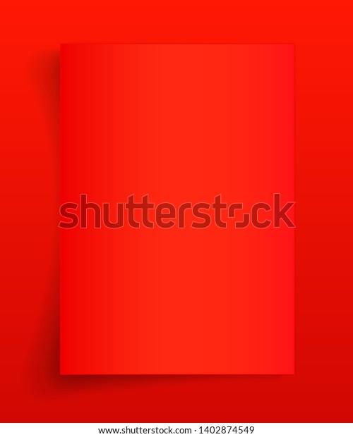 Blank A4 Sheet Red Paper Shadow: เวกเตอร์สต็อก (ปลอดค่าลิขสิทธิ์ ...
