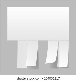 Blank Sheet Paper Advertising Cut Slips: เวกเตอร์สต็อก (ปลอดค่า ...