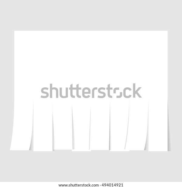 Blank Advertisement Template Cut Slips Vector: vector de stock (libre ...
