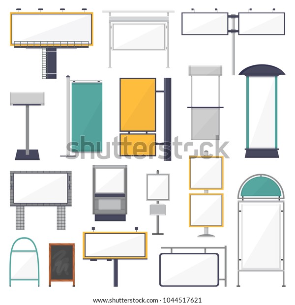 Blank Advertising Vector Ad Billboard Template Stock Vector (Royalty ...