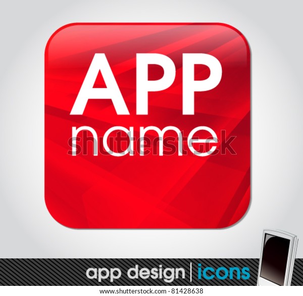 Blank App Icon Mobile Devices Stock Vector (Royalty Free) 81428638