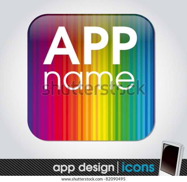 Blank App Icon Mobile Devices Stock Vector (Royalty Free) 82090495 ...