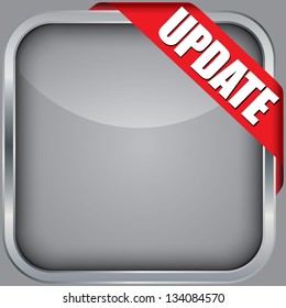 Blank App Icon Update Ribbon Vector 스톡 벡터(로열티 프리) 134084570 | Shutterstock