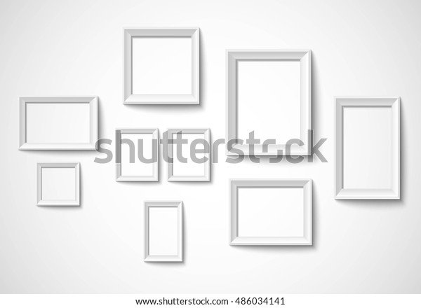 Blank Art Frame Set Isolated On Stock Vector (Royalty Free) 486034141 ...
