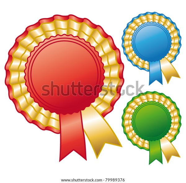 Blank Awards Ribbons Vector Icons Set Stock Vector (Royalty Free ...