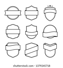 Blank Badge Design Element Stock Vector (Royalty Free) 1379245718 ...