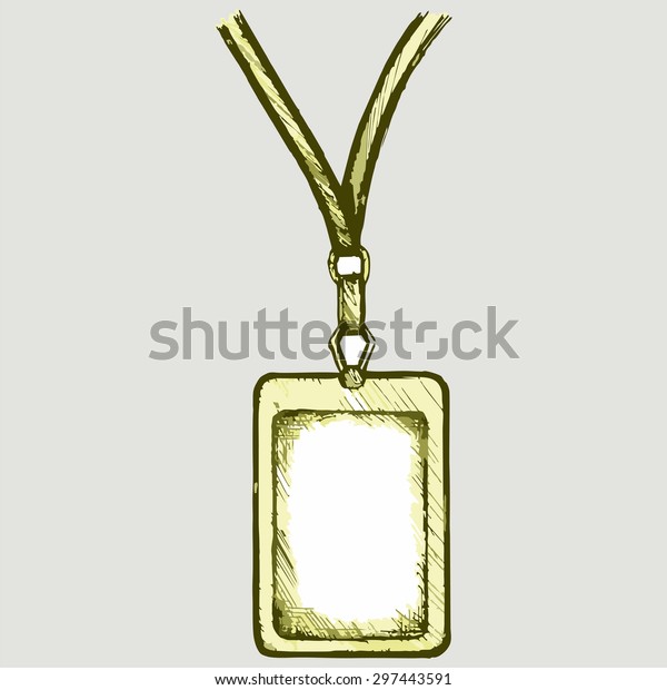 Blank Badge Neckband Vector Image Stock Vector (Royalty Free) 297443591 ...