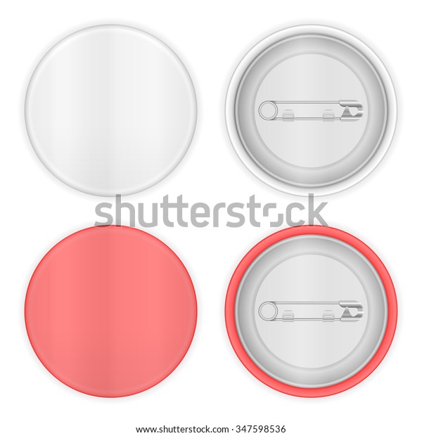 Blank Badge Set On White Background Stock Vector (Royalty Free) 347598536